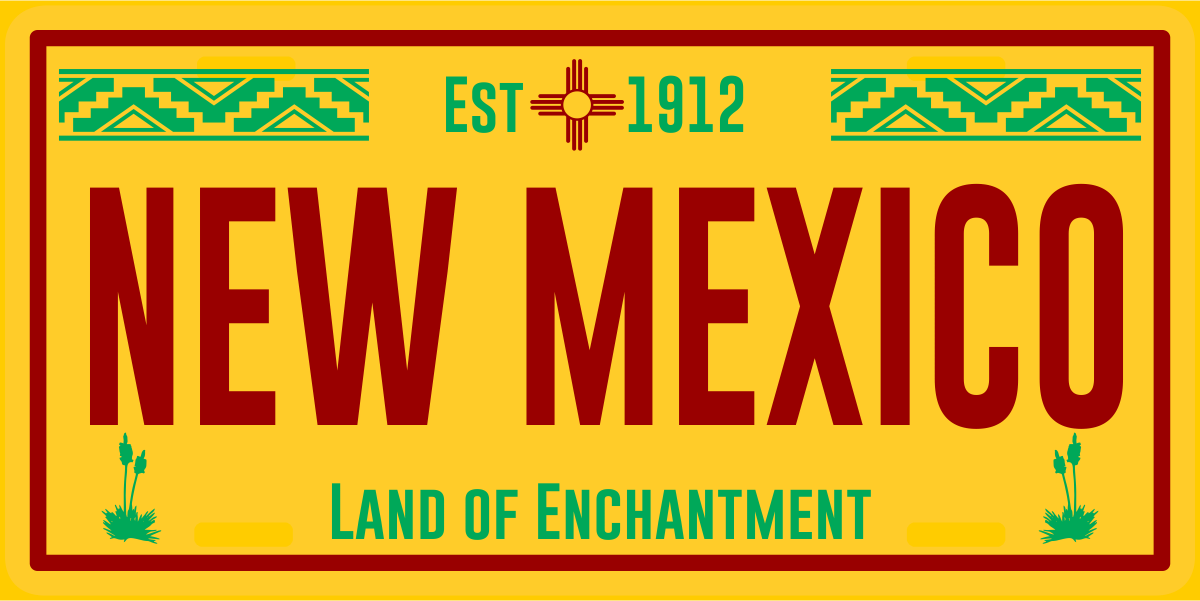 Authentic New Mexico License Plate Decals | ZiaGifts.com