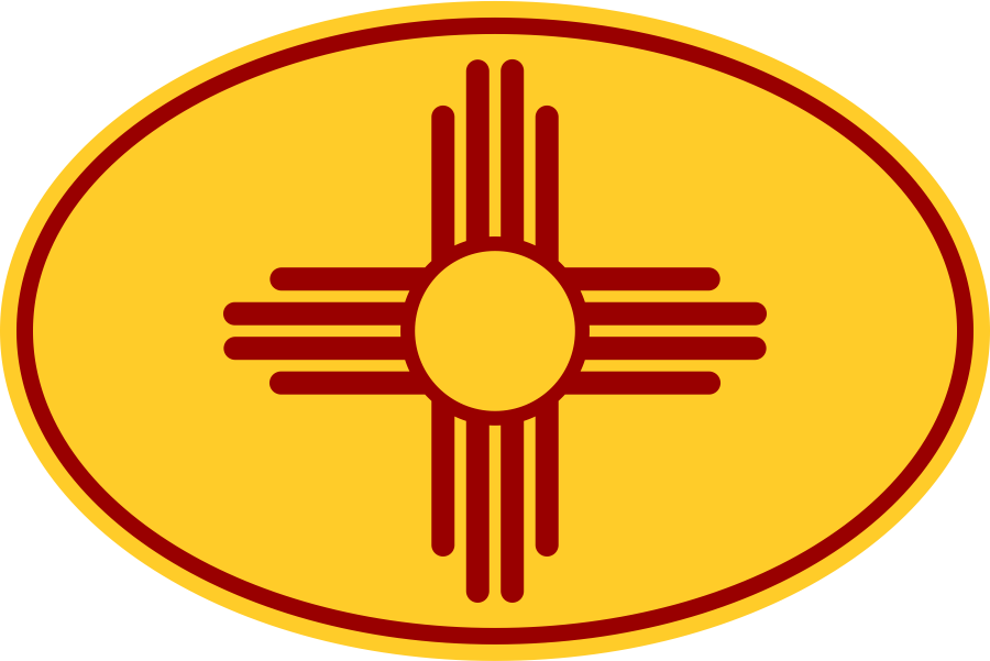 Zia Symbol Oval Decal | ZiaGifts.com